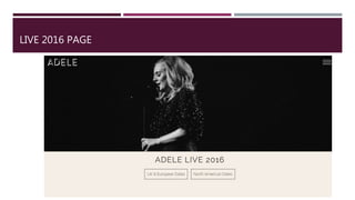 Adele’s website | PPTX