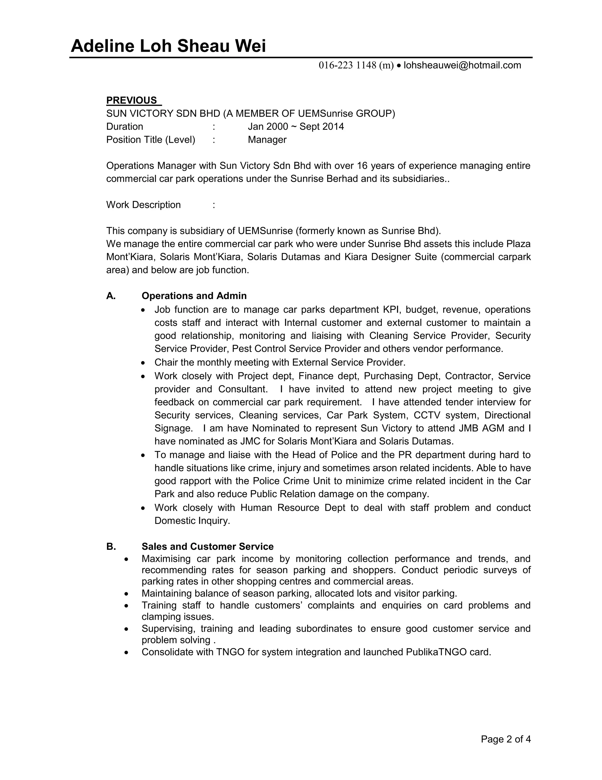 Adeline loh cv-2016(a) | PDF