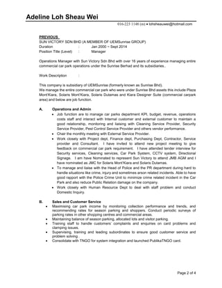 Adeline loh cv-2016(a) | PDF