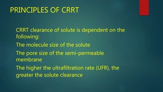 Adel presentation crrt principles | PPTX