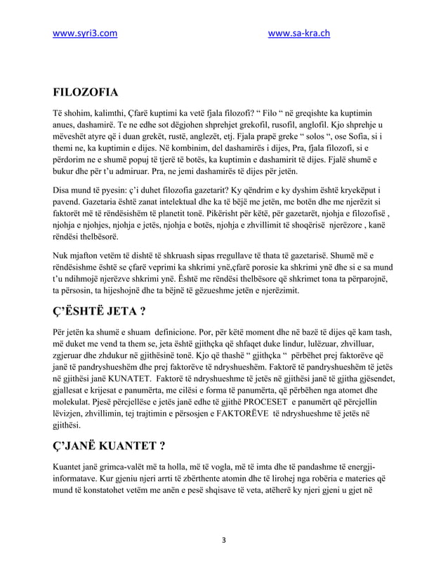 Adem Demaqi ``Filozofia E Jetes`` | PDF