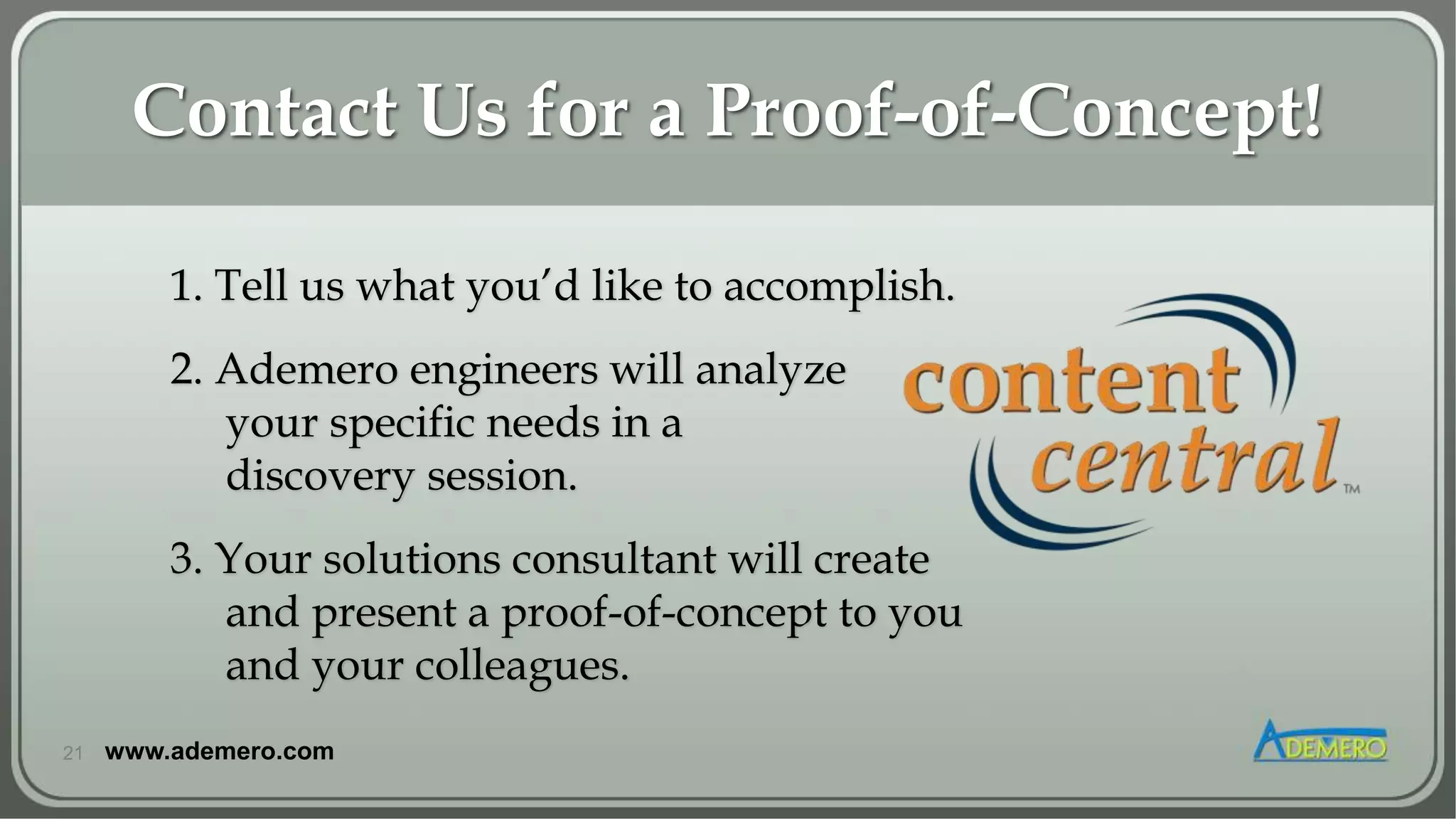 Ademero content central v6 - the simplified office starts here | PPTX
