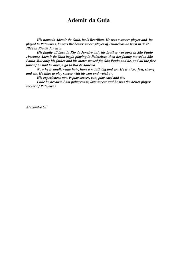 Ademir Da Guia | DOC