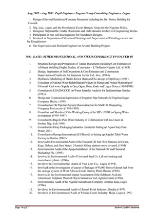 Adeniran cv revised may 2017 | PDF | Free Download