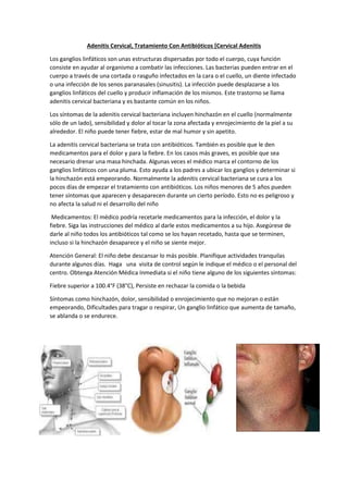 Adenitis cervical | PDF