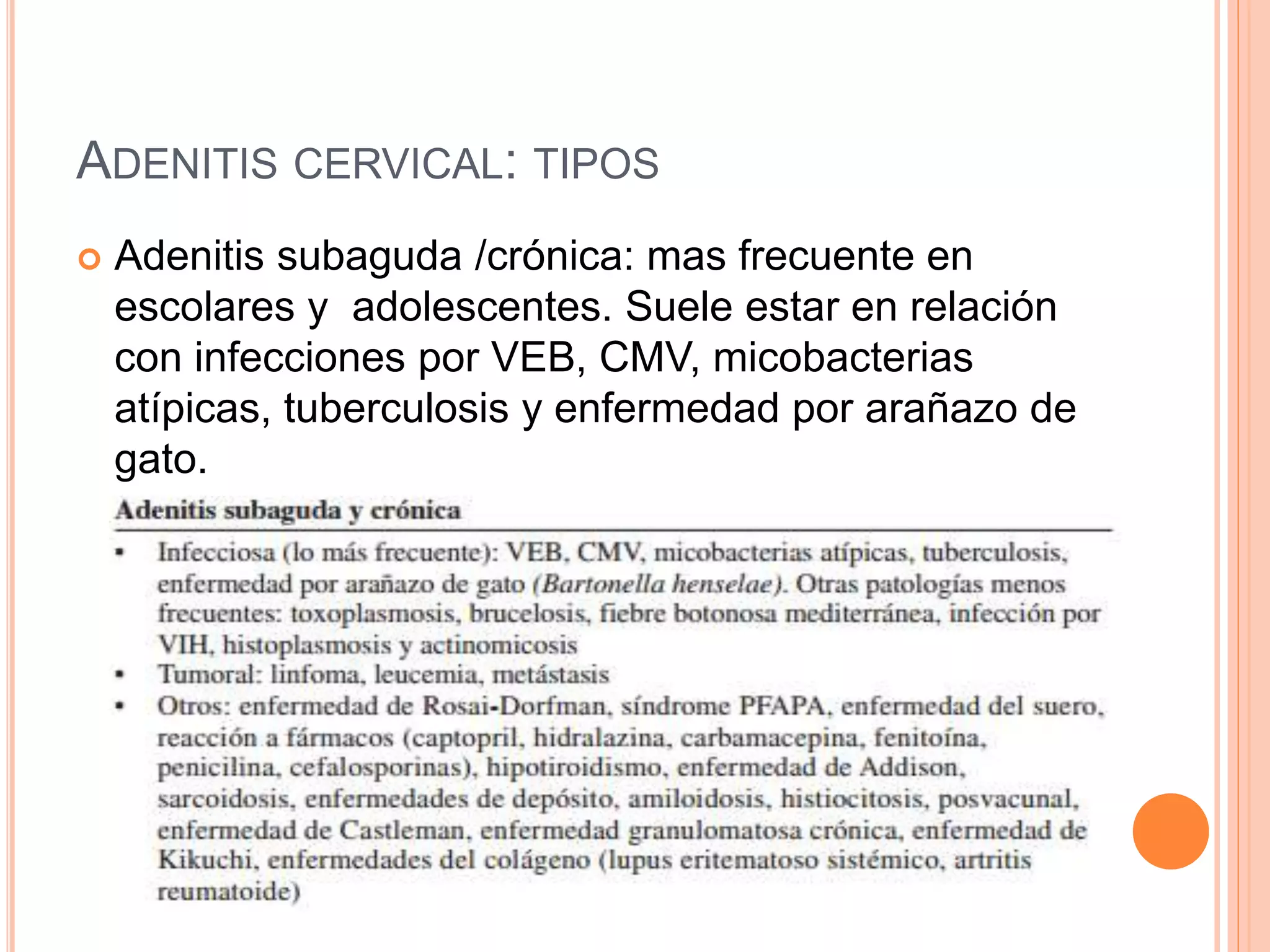 Adenitis cervical