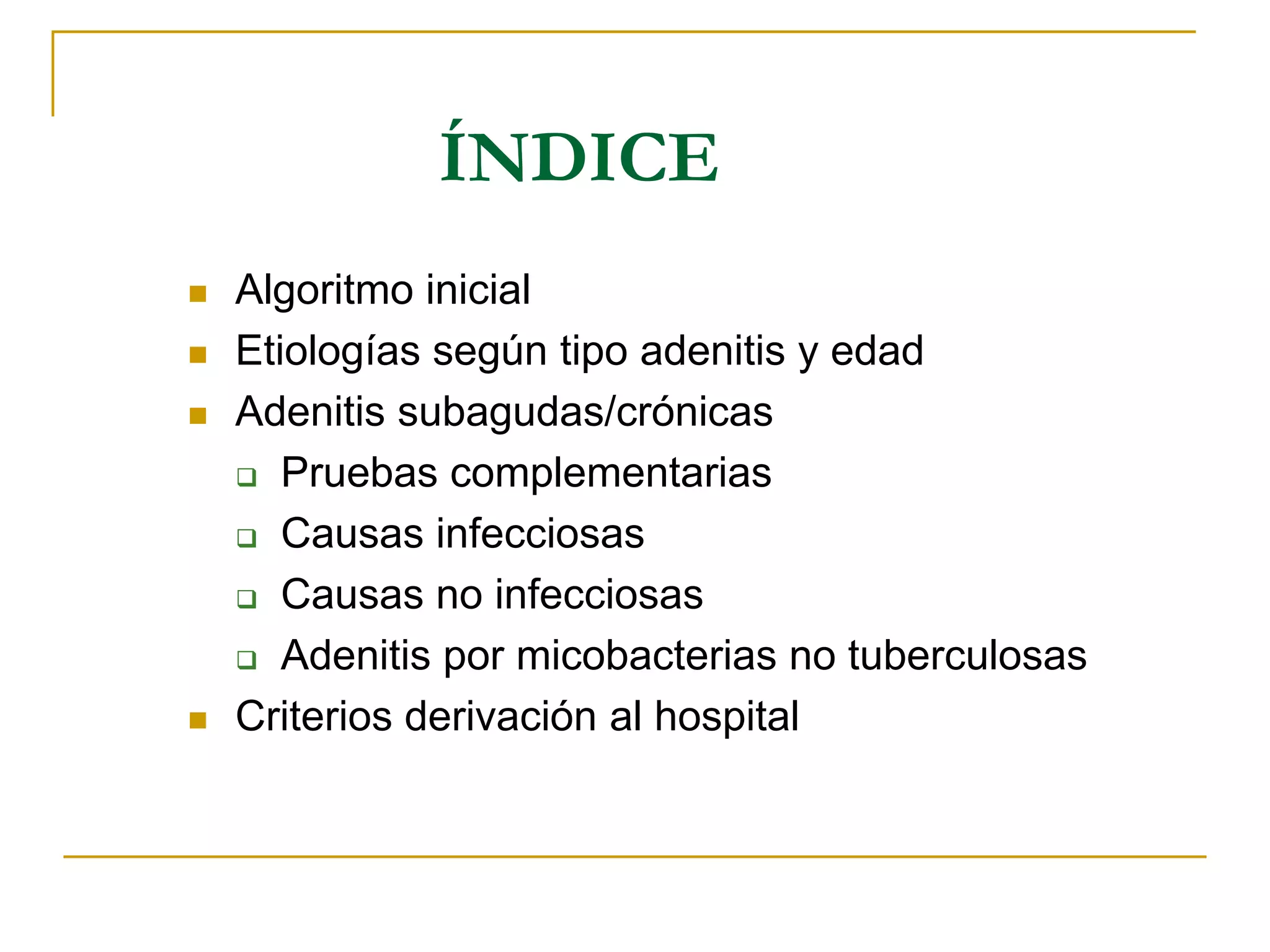 Adenitis crónicas en pediatría | PDF