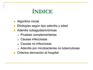 Adenitis crónicas en pediatría | PDF