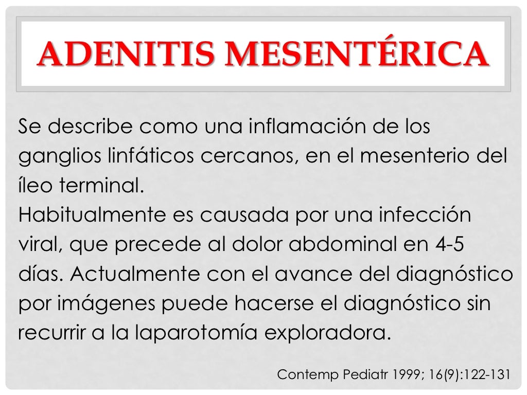 Adenitis Mesenterica