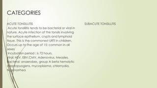 ADENOID HYPERPLASIA AND TONSILLITIS powerpoint | PPTX