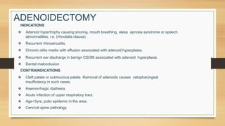 Adenoiditis & Adenoidectomy | PPTX