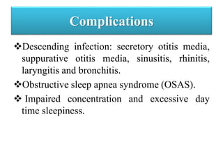 Adenoids.pptx ENT DISEASS OF UPER RESPIRATORY TRACT | PPTX | Ear, Nose ...