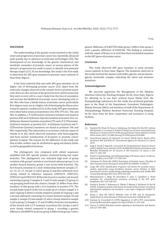 Adenomatous polyposis coli (apc) gene mutation in a population of ...