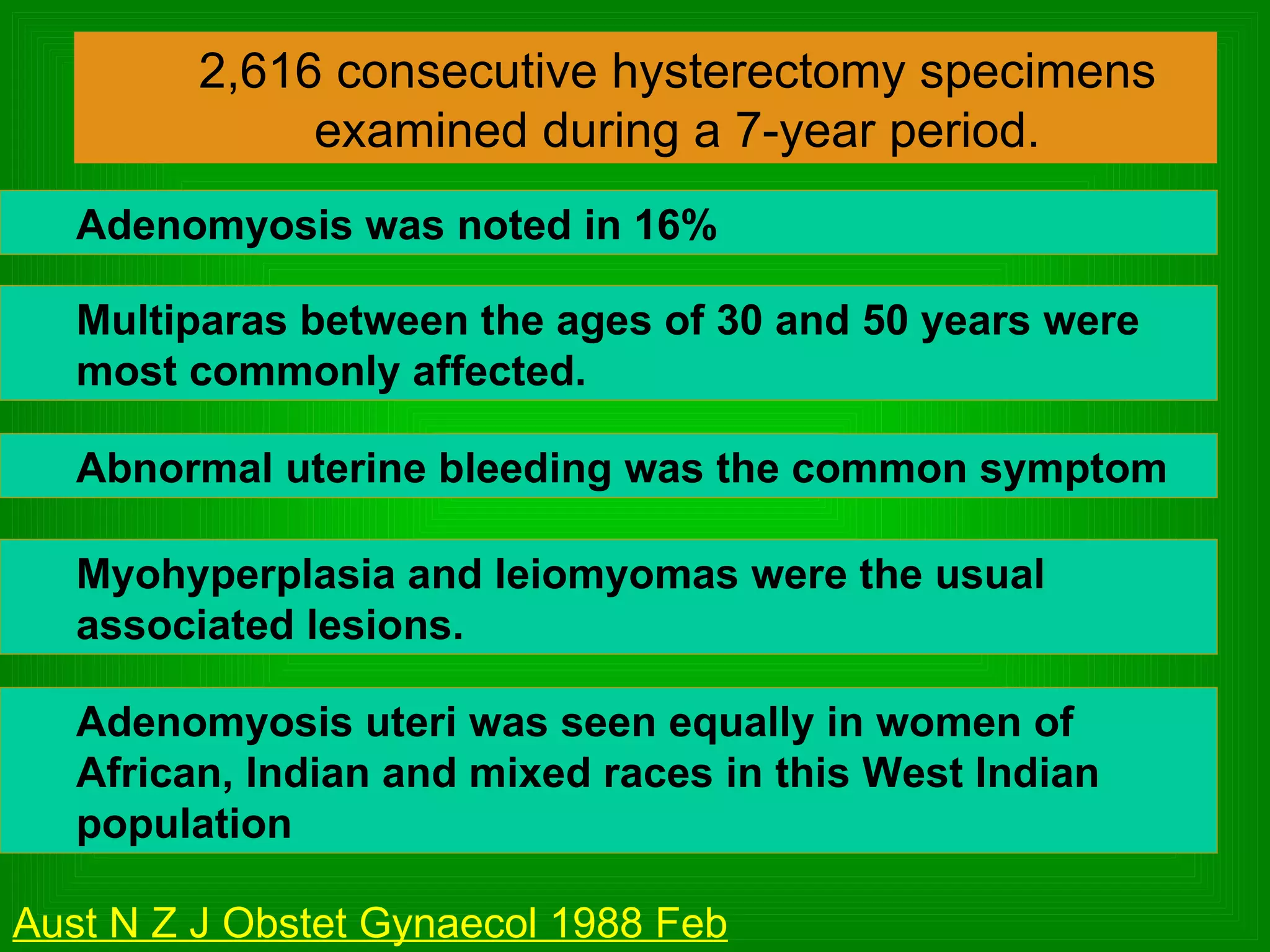Adenomyosis Ppt