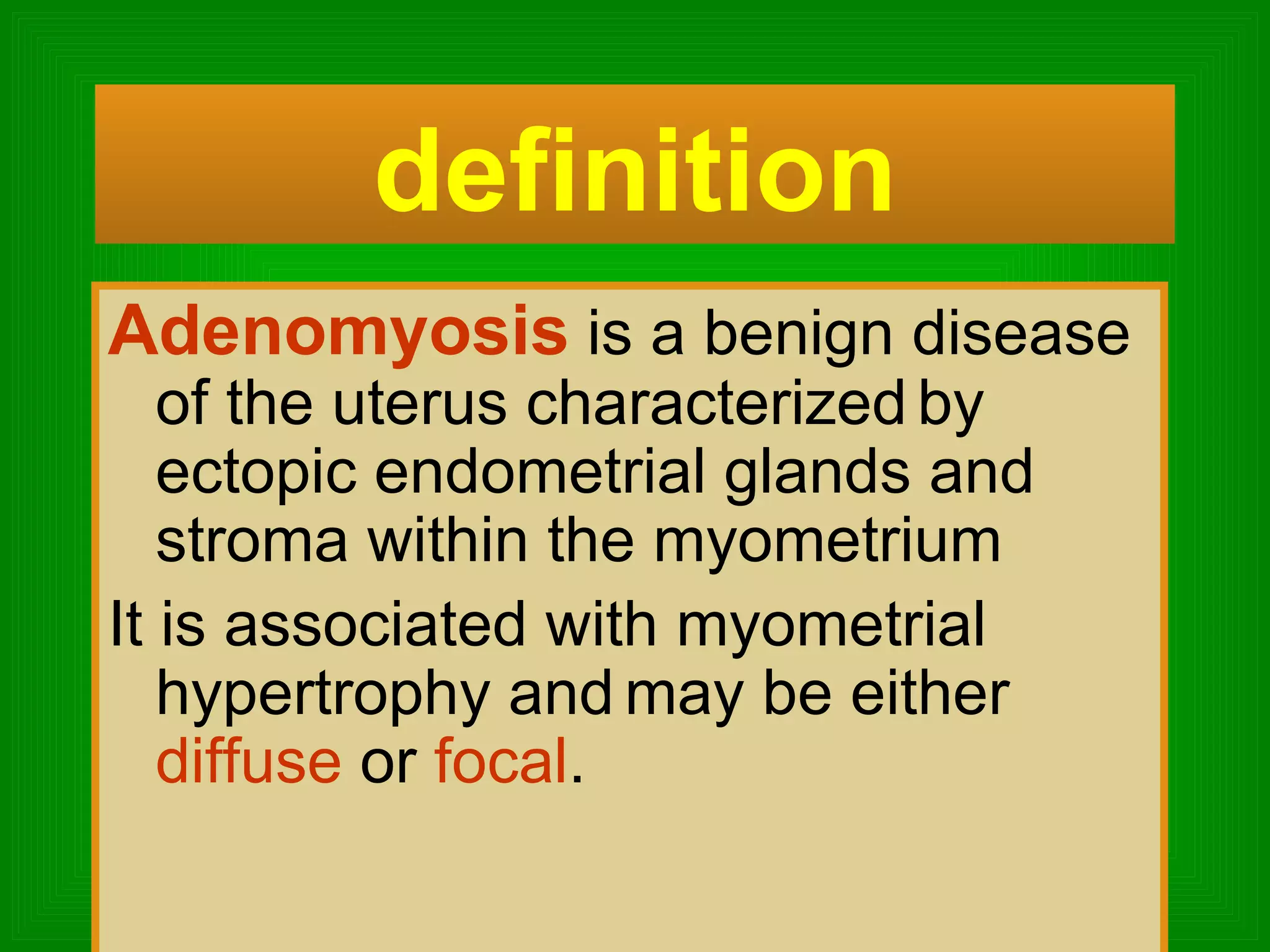 adenomyosis | PPT