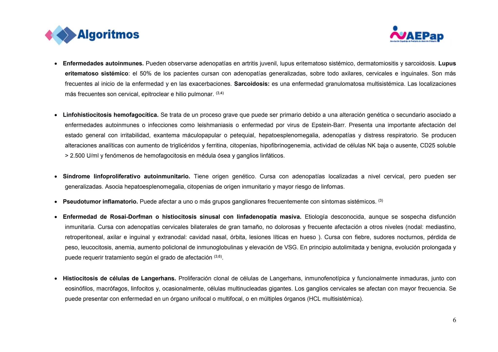 Algoritmo AEPap: adenopatías generalizadas | PDF | Diseases and ...