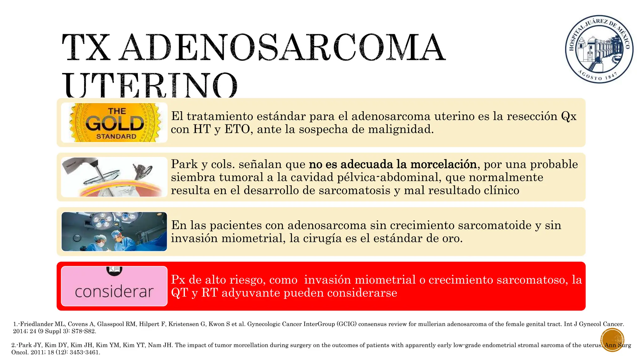 adenosarcoma uterino epidemiología y tratamiento | PPTX