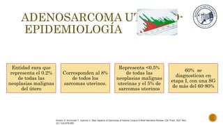 adenosarcoma uterino epidemiología y tratamiento | PPTX