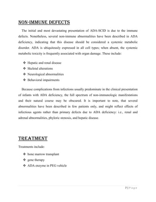 Adenosine deaminase (ADA) Gene Therapy | PDF