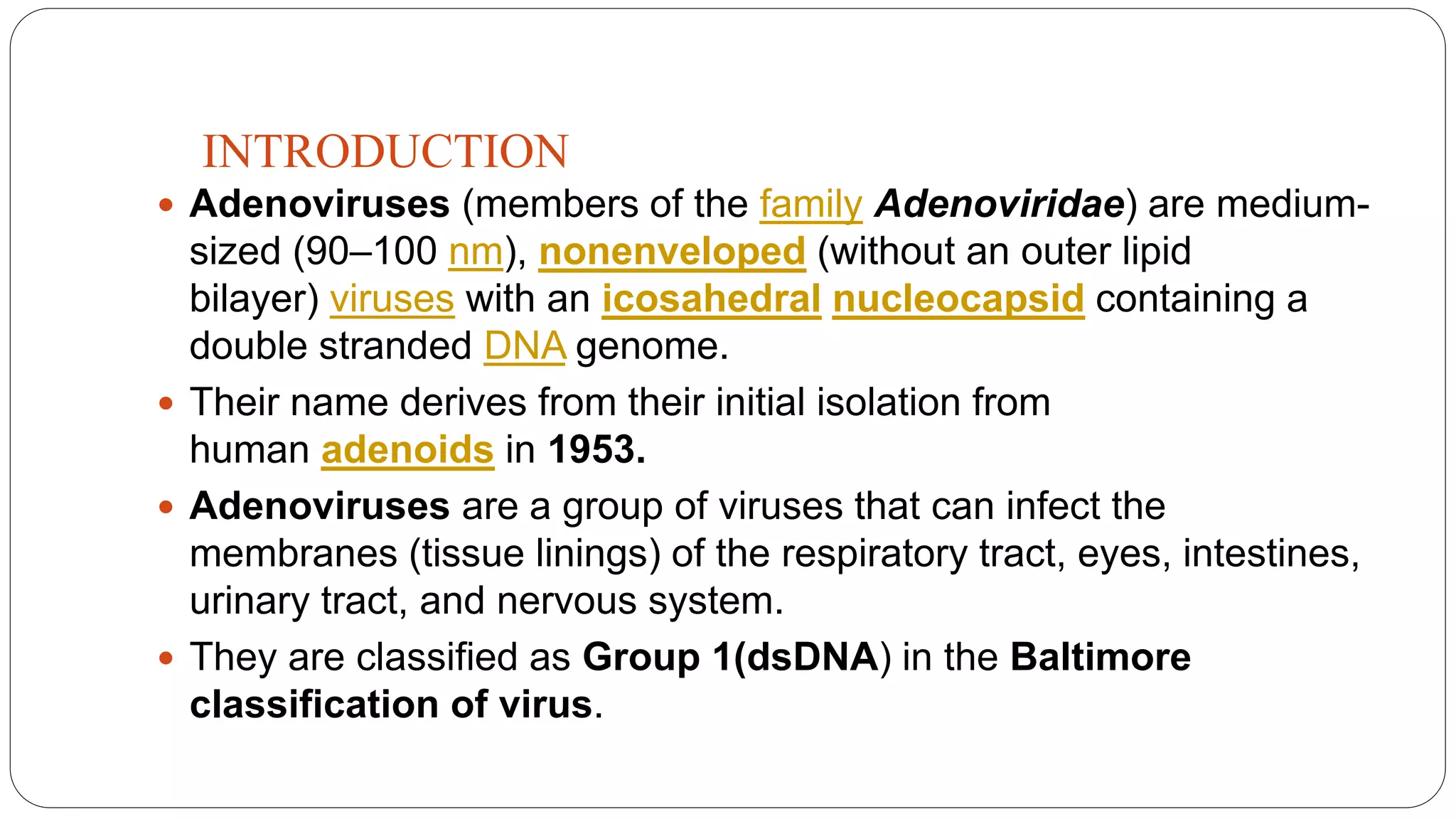 Presentation on Adenovirus | PPTX