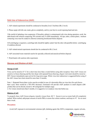 Adenovirus production protocol packaging,concentration and purification ...