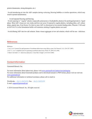 Adenovirus production protocol packaging,concentration and purification-gene medi-r1 | PDF ...