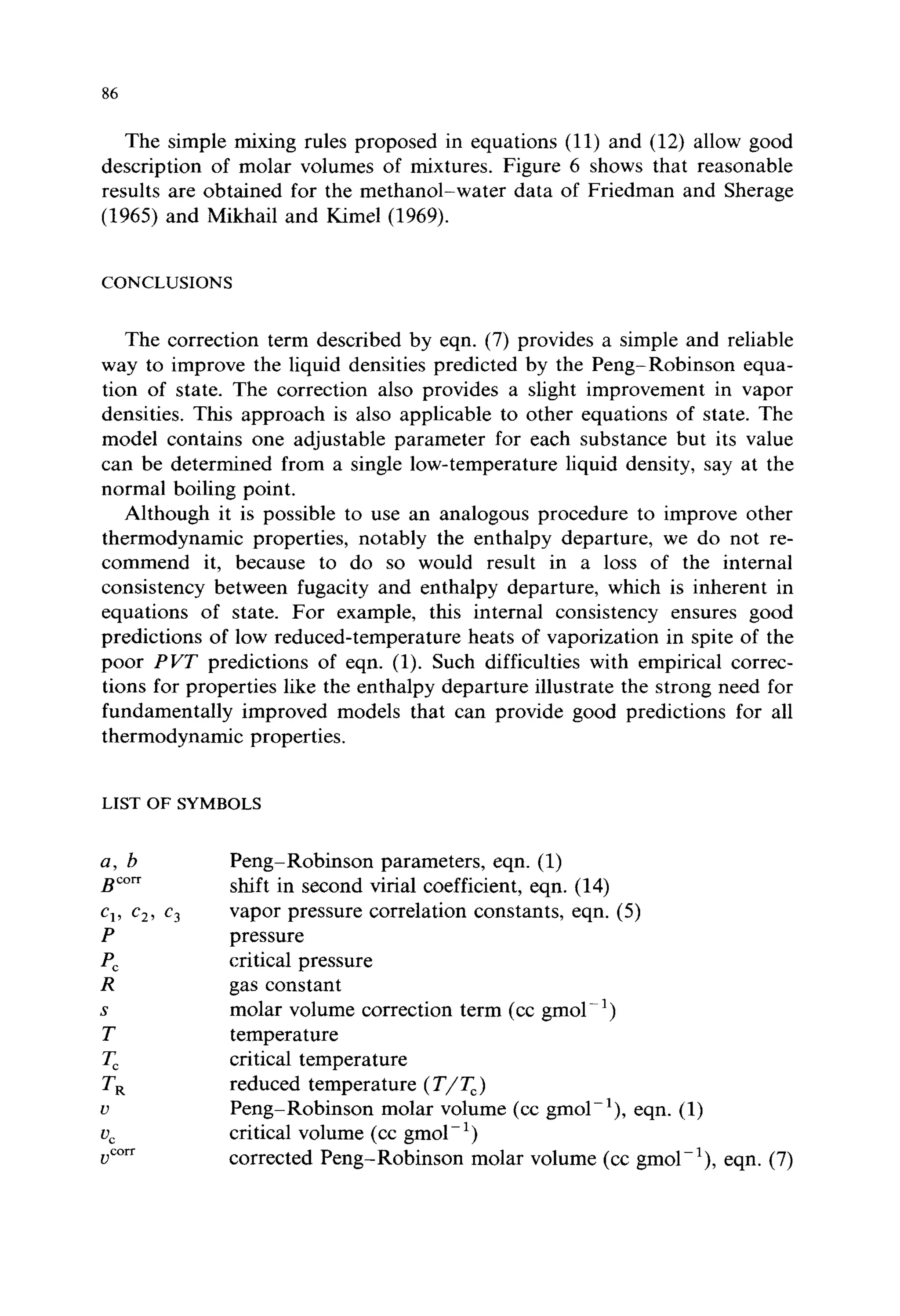 A density correction for the peng robinson equation | PDF