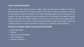 Dental Needle Selection Tips for Dentists : Complete Guide | PPT