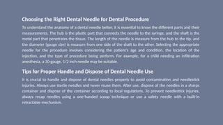 Dental Needle Selection Tips for Dentists : Complete Guide | PPT