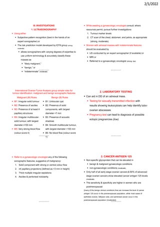 Adenxal mass guidelines2020 | PDF | Cancer | Diseases and Conditions