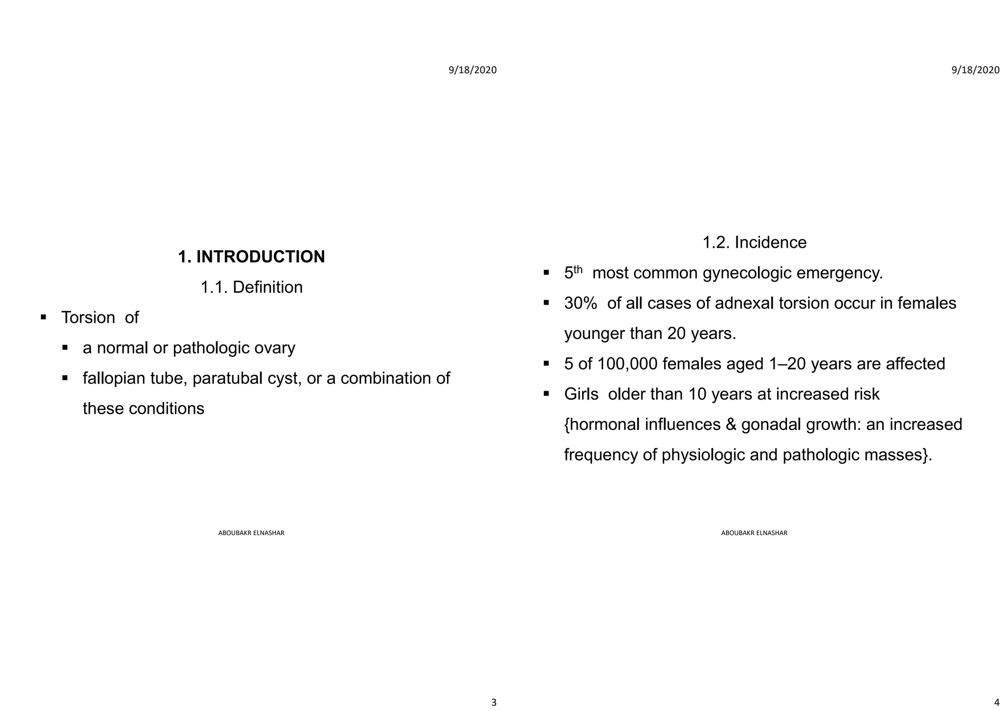 Adenxal torsion in adolescent | PDF