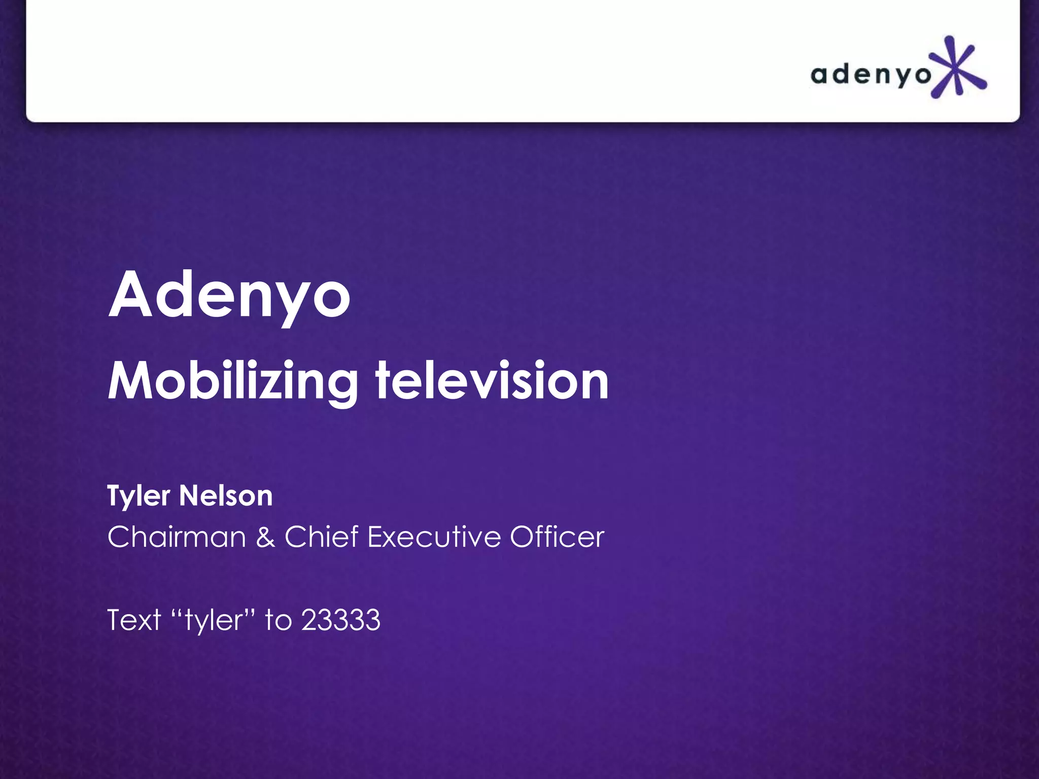 5 X Hot Mobile Technologies Presentation - Adenyo | PPTX
