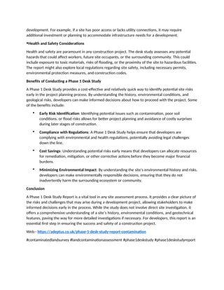 Land Contamination Assessment Techniques: | PPT