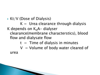 Adequacy of haemodialysis | PPTX
