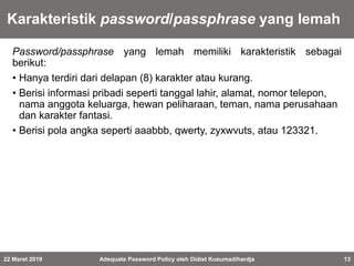 Adequate password policy | PDF