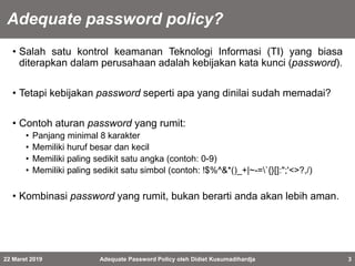 Adequate password policy | PDF