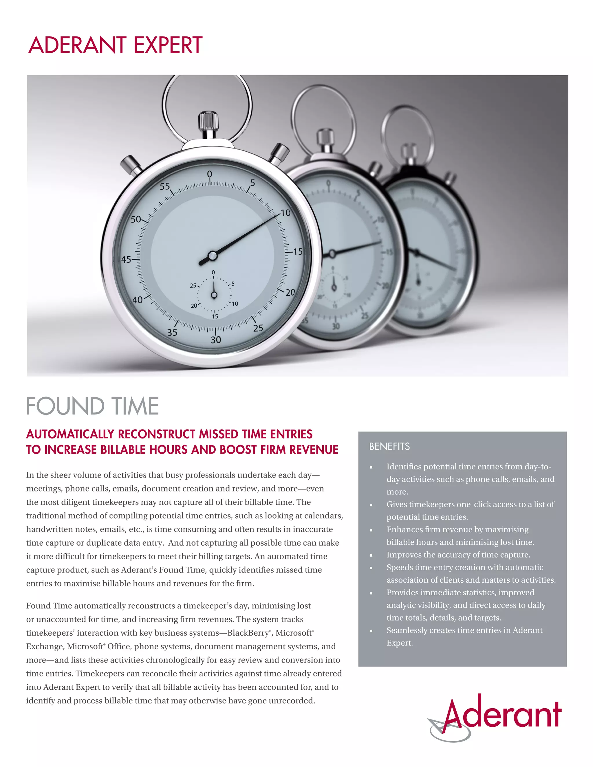 Aderant Found Time | PDF