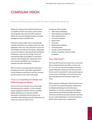 Aderant 2012 Solutions Guide: Mange, Grow, and Protect Your Firm | PDF