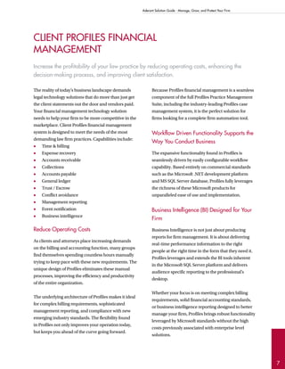 Aderant 2012 Solutions Guide: Mange, Grow, and Protect Your Firm | PDF