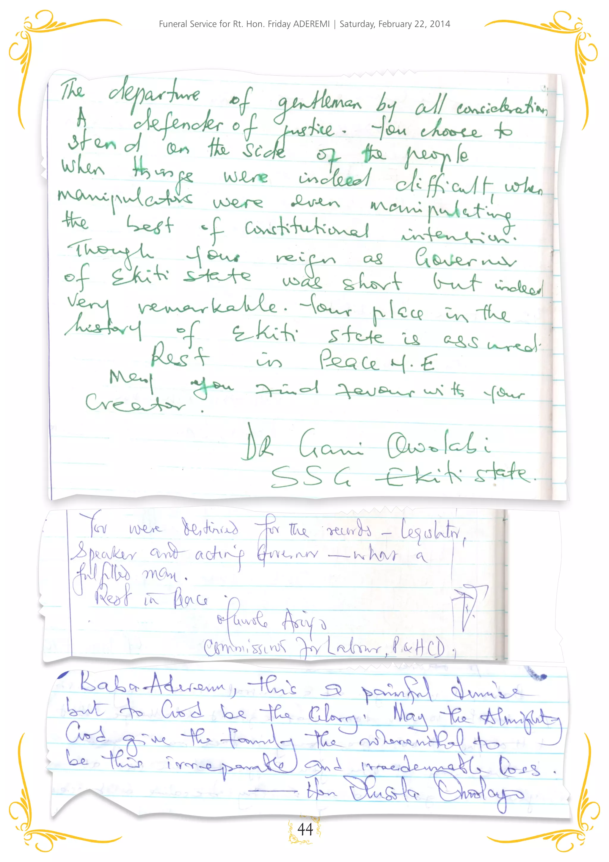 Order of Funeral Service | PDF | Mental Health | Diseases and Conditions