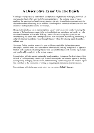 A Descriptive Essay On The Beach.pdf