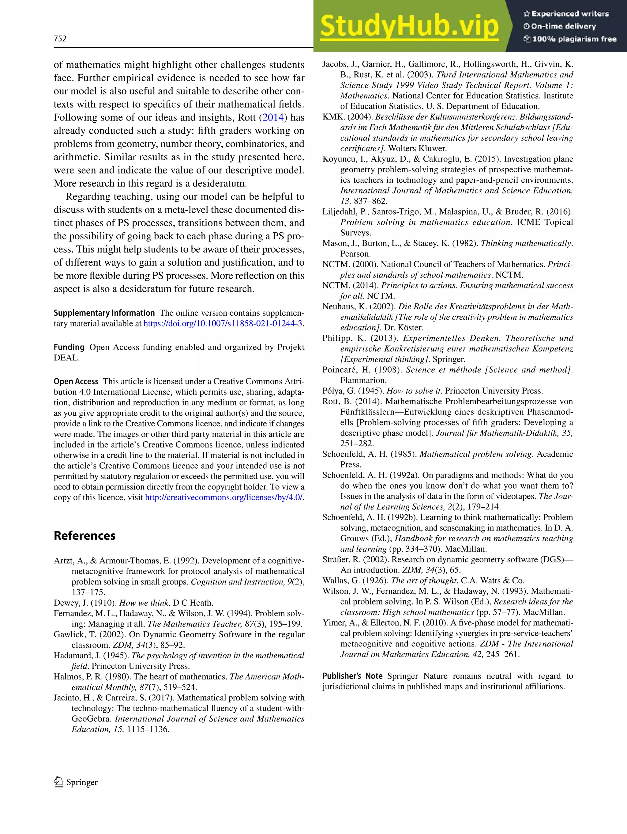 A Descriptive Phase Model Of Problem-Solving Processes | PDF