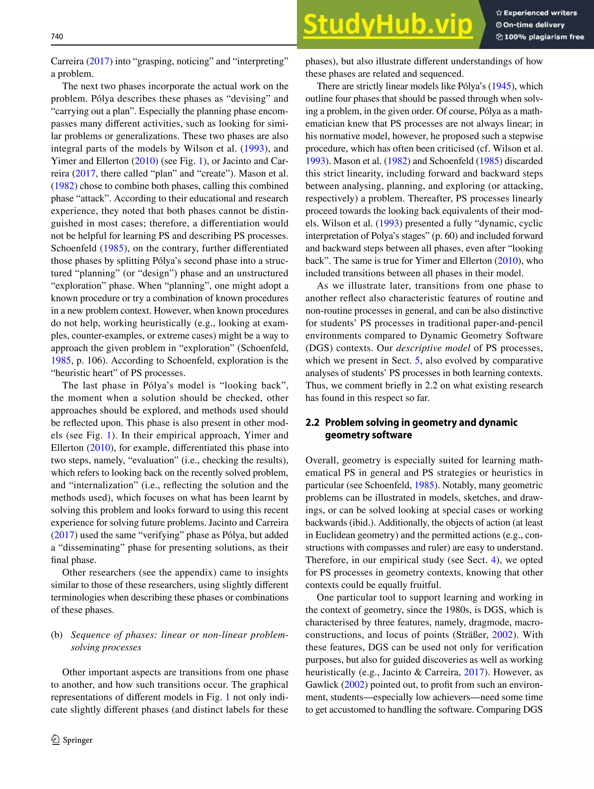 A Descriptive Phase Model Of Problem-Solving Processes | PDF
