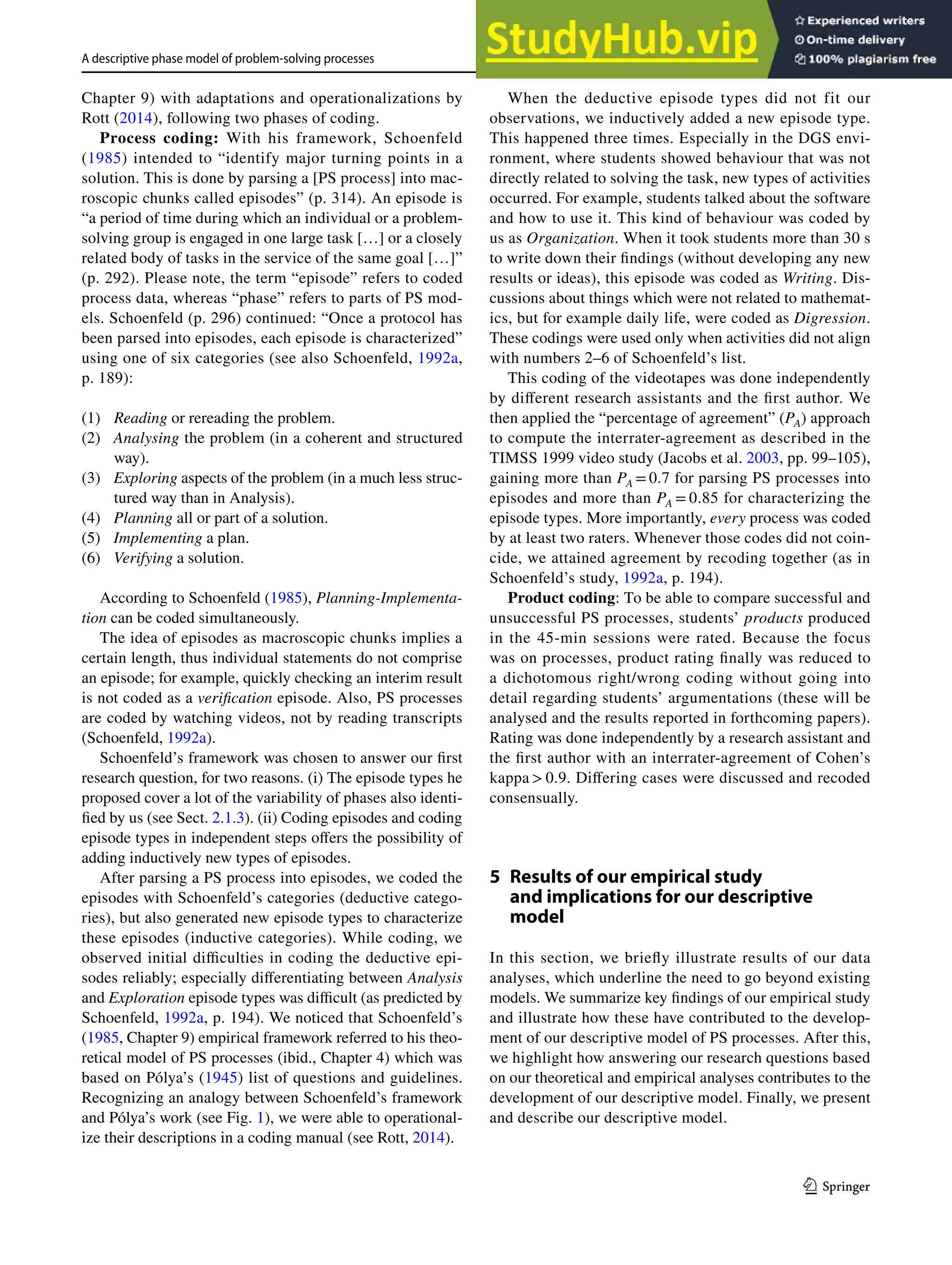 A Descriptive Phase Model Of Problem-Solving Processes | PDF