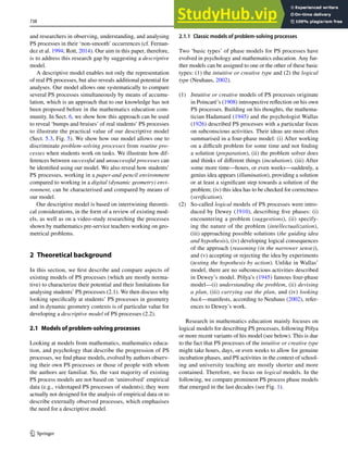 A Descriptive Phase Model Of Problem-Solving Processes | PDF