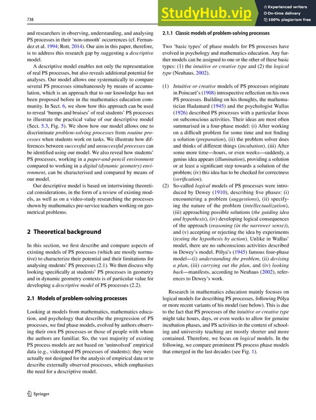 A Descriptive Phase Model Of Problem-Solving Processes | PDF