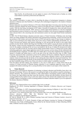 A descriptive study integration of technology bring flexibility to distance education in ...