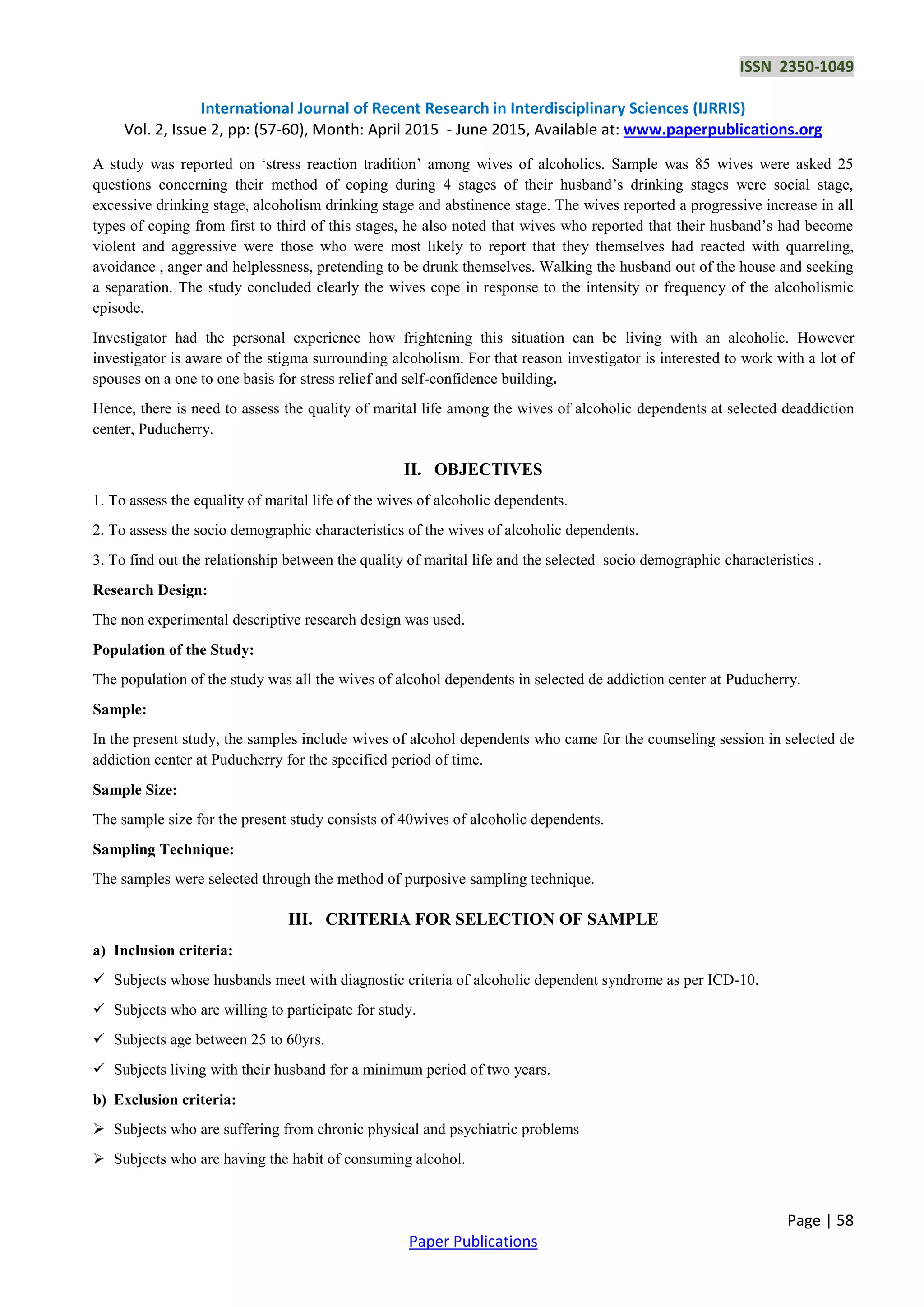 A Descriptive Study To Assess The Quality Of Marital Life Among The a-descriptive-study-to-assess-the-quality-of-marital-life-among-the
