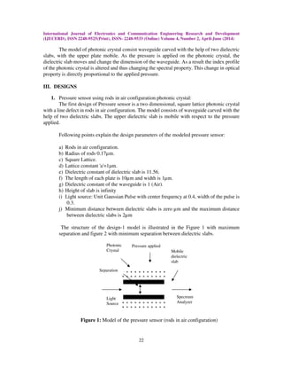 A DESIGN AND SIMULATION OF OPTICAL PRESSURE SENSOR BASED ON PHOTONIC ...