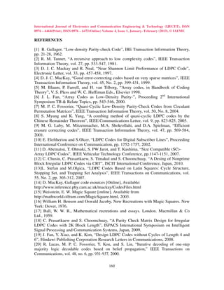 A design of parity check matrix for short irregular ldpc codes via magic | PDF